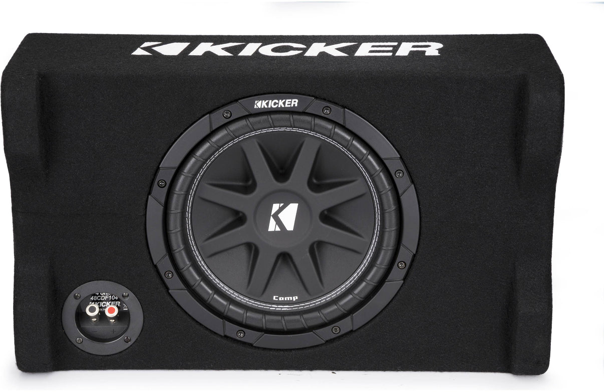 Kicker 48CDF104 Comp Series sealed down-firing enclosure with 10" 4-oh ...