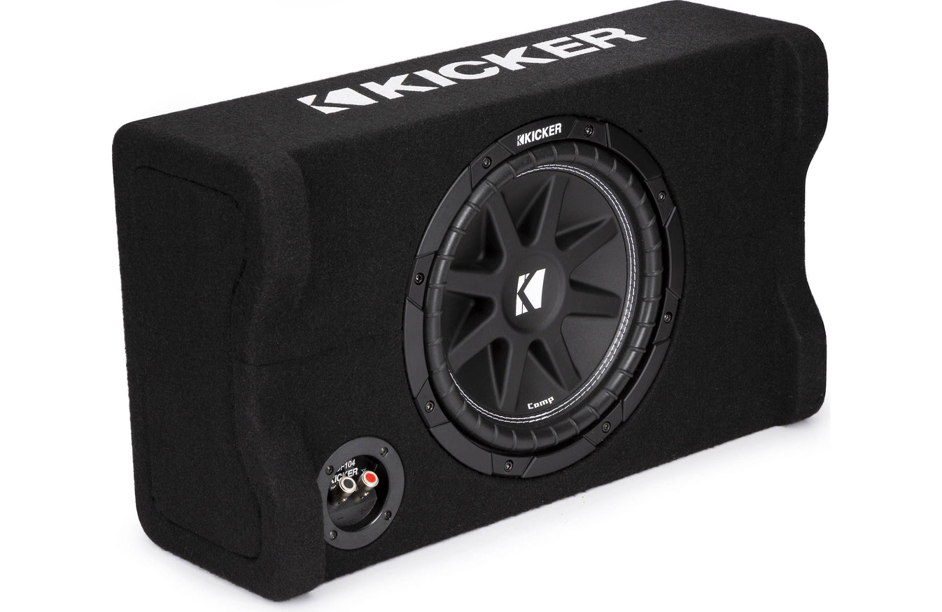 Kicker 48CDF104 Comp Series sealed down-firing enclosure with 10" 4-oh ...
