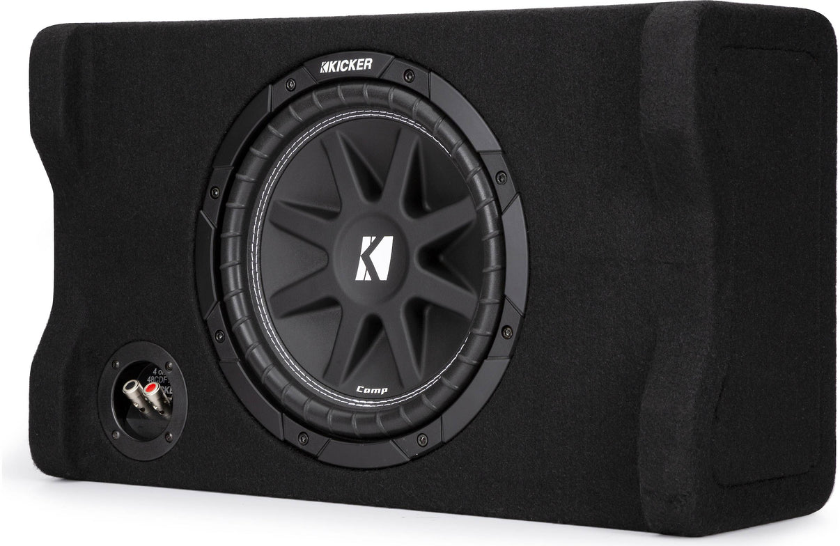 Kicker 48CDF104 Comp Series sealed down-firing enclosure with 10" 4-oh ...
