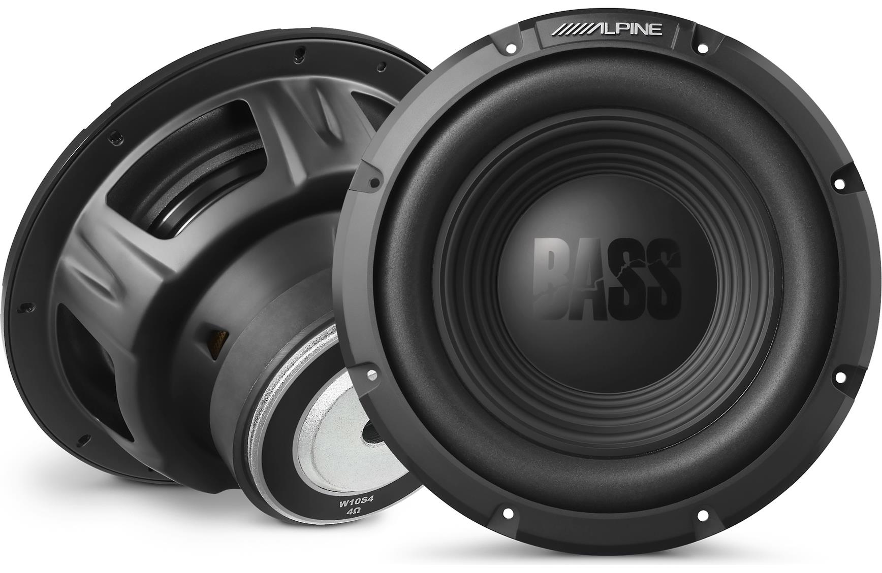 Alpine W10S4 BassLine Series 10" 4ohm subwoofer – Auto Links Toronto ...
